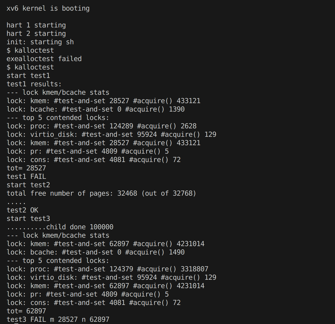 [mit6.1810]Lab7: Lock